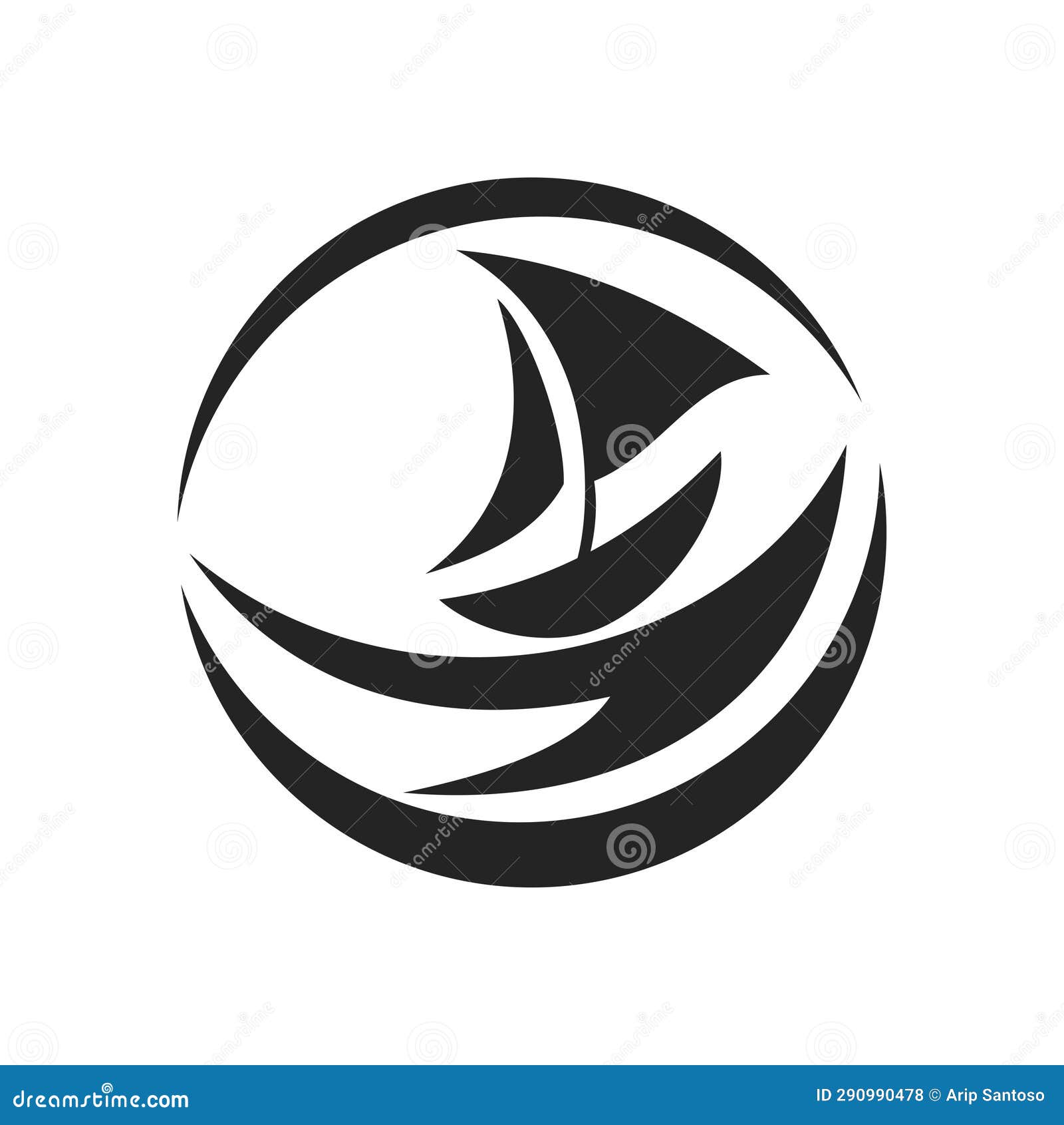 Sailing Logo Template Isolated. Brand Identity. Icon Abstract Vector ...