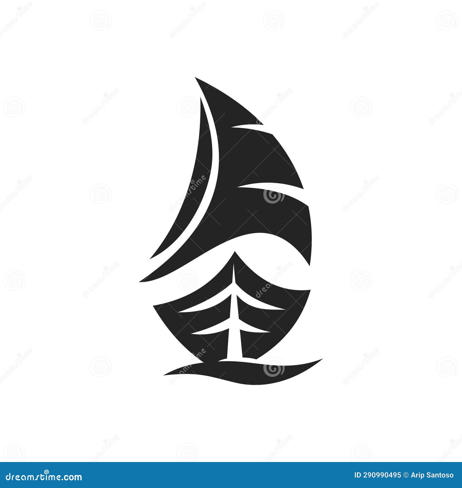 Sailing Logo Template Isolated. Brand Identity. Icon Abstract Vector ...