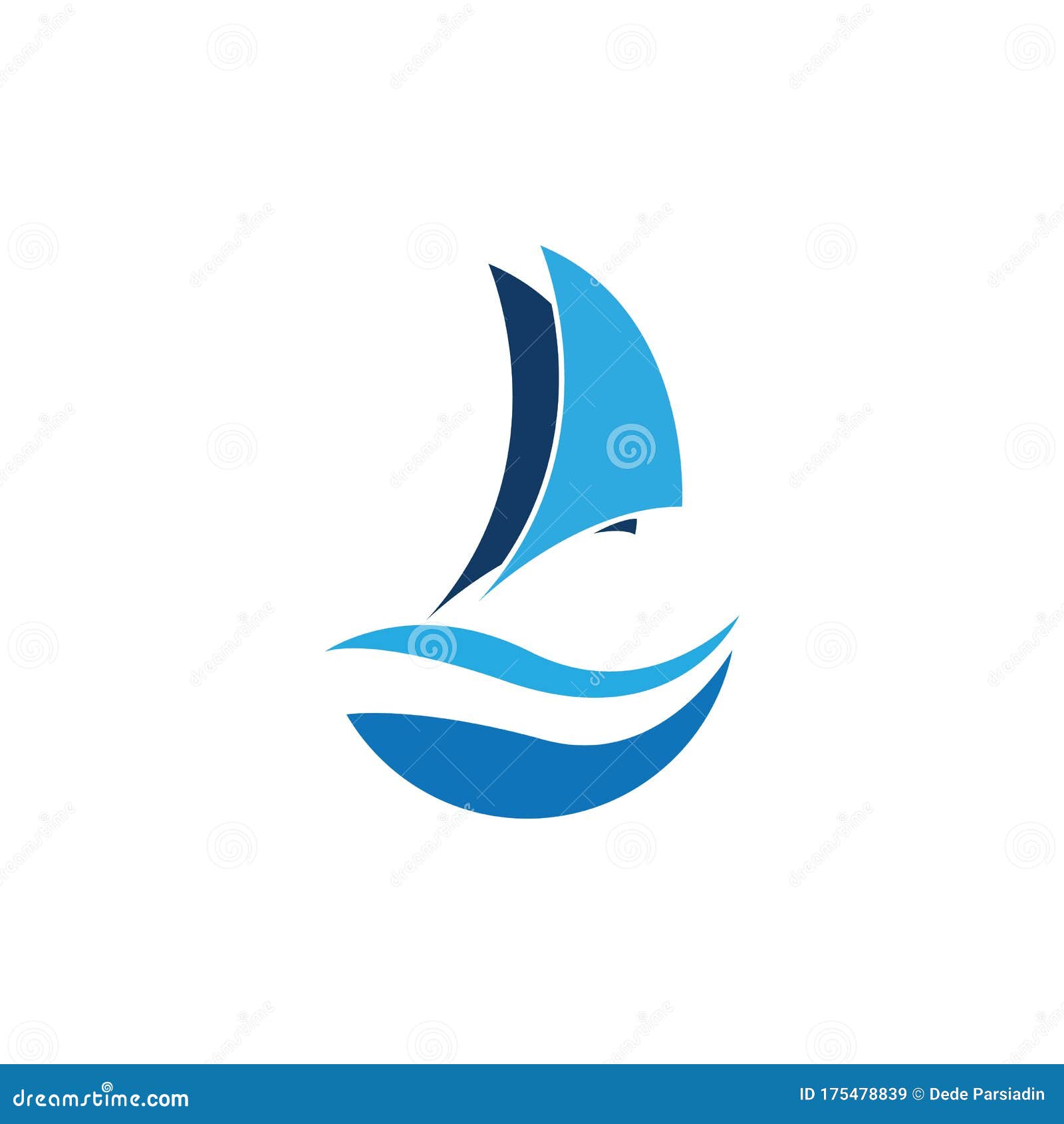 Sailing Logo Vector Icon Concept Illustration Design Template Stock ...
