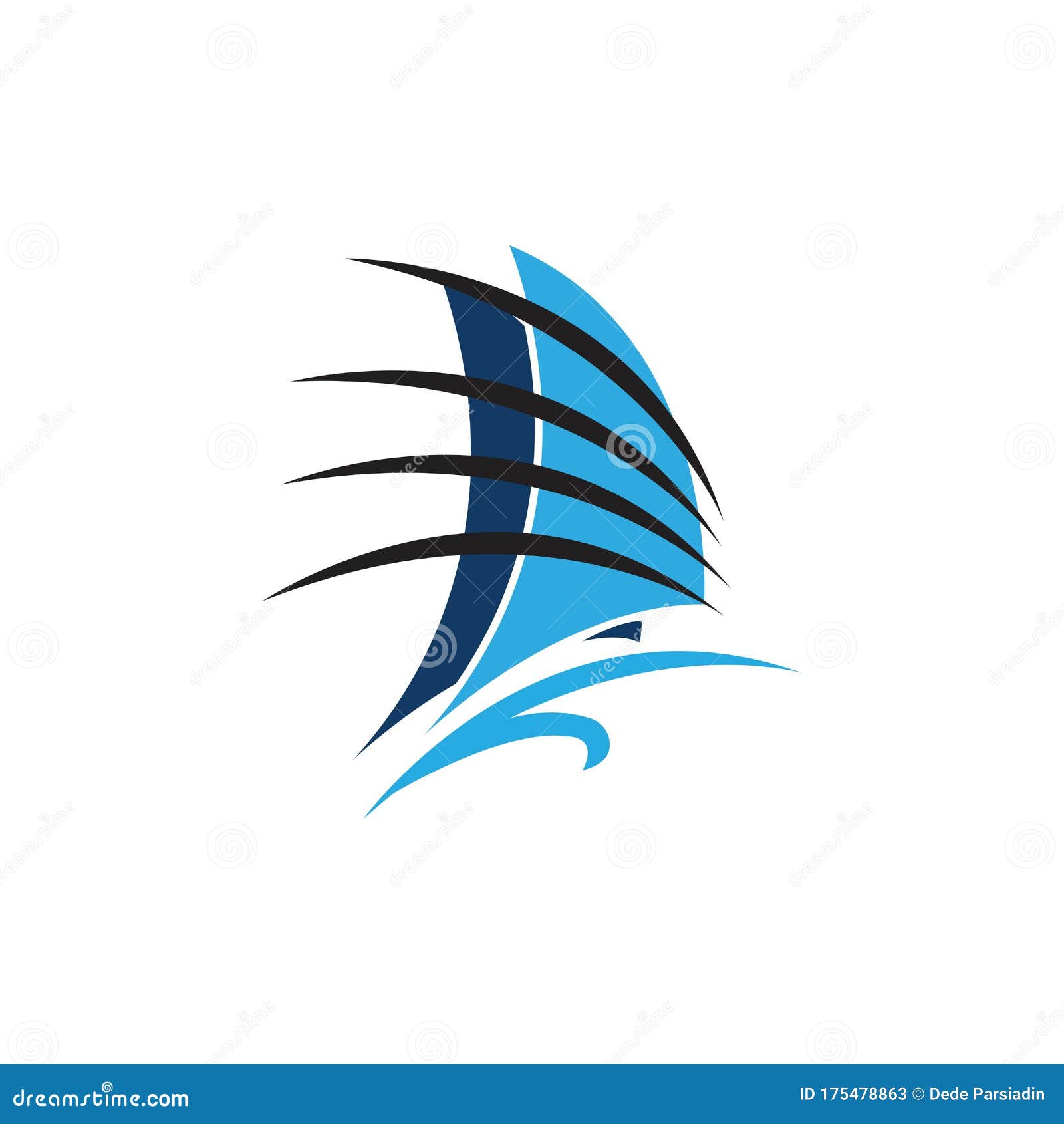 Sailing Logo Vector Icon Concept Illustration Design Template Stock ...