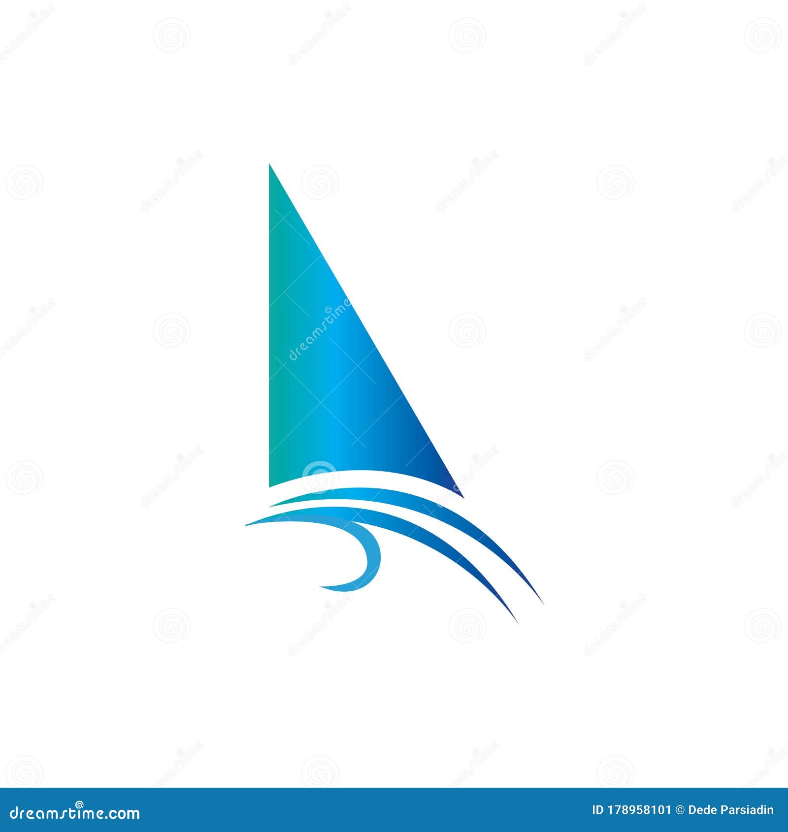 Sailing Logo Vector Icon Concept Illustration Design Template Stock ...