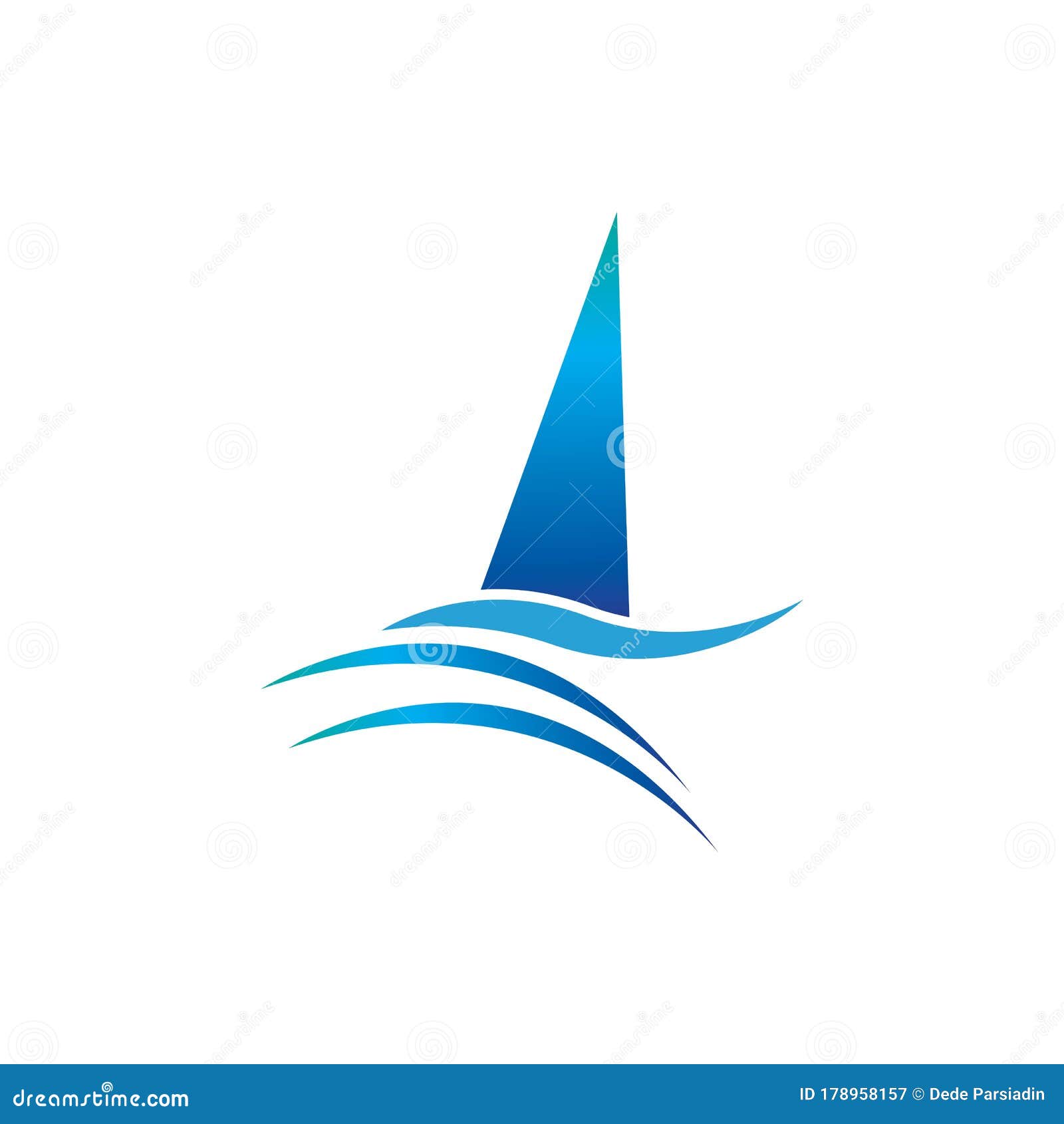 Sailing Logo Vector Icon Concept Illustration Design Template Stock ...