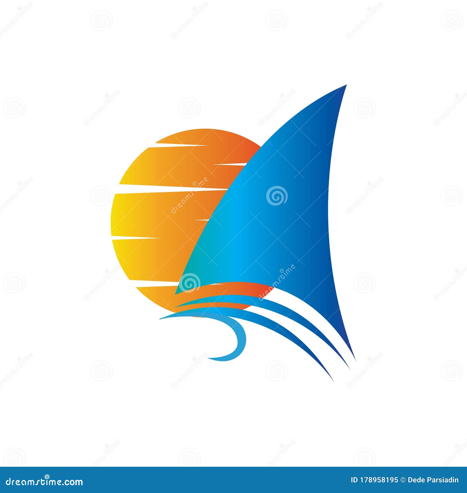 Sailing Logo Vector Icon Concept Illustration Design Template Stock ...