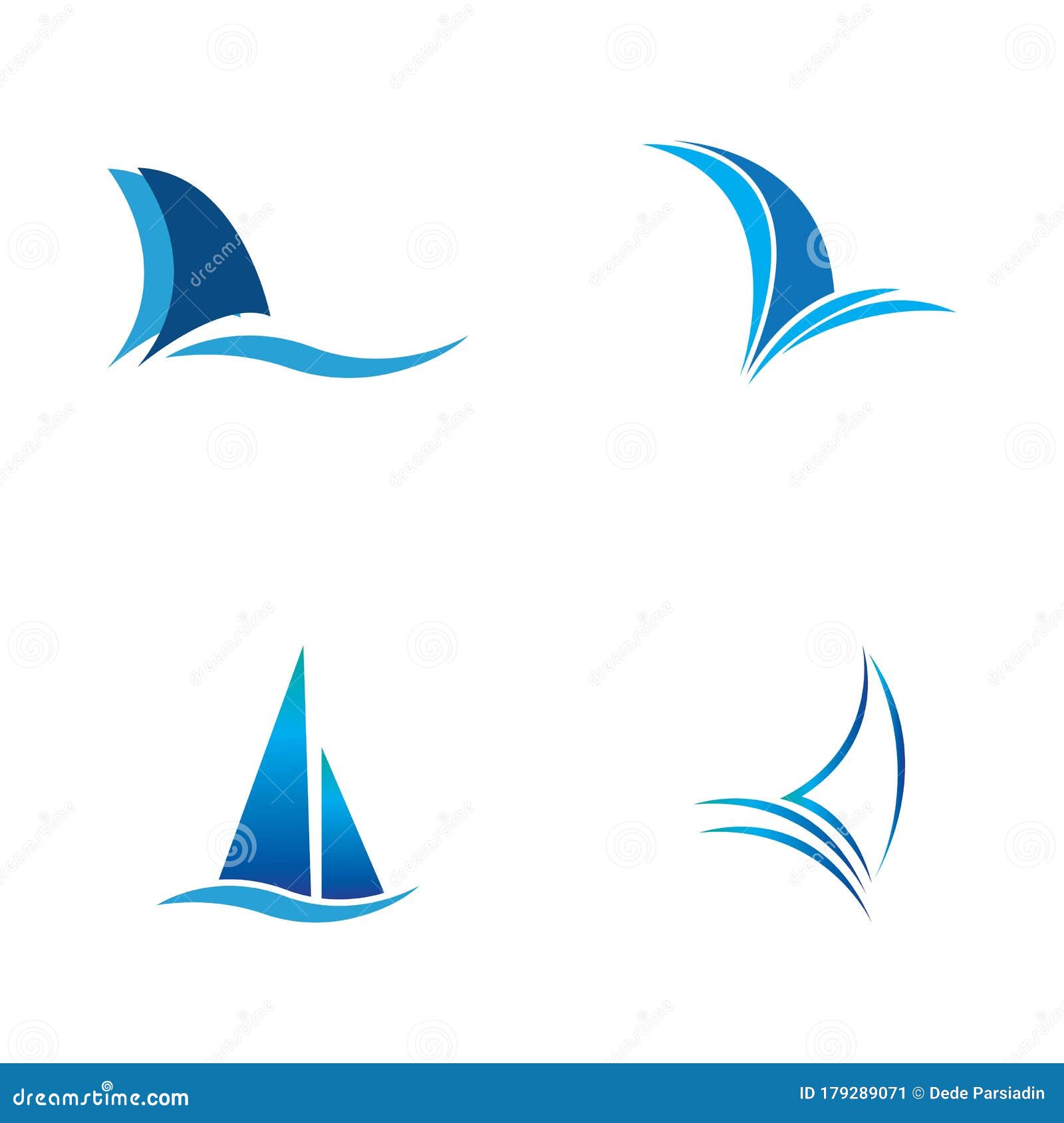 Sailing Logo Vector Icon Concept Illustration Design Template Stock ...