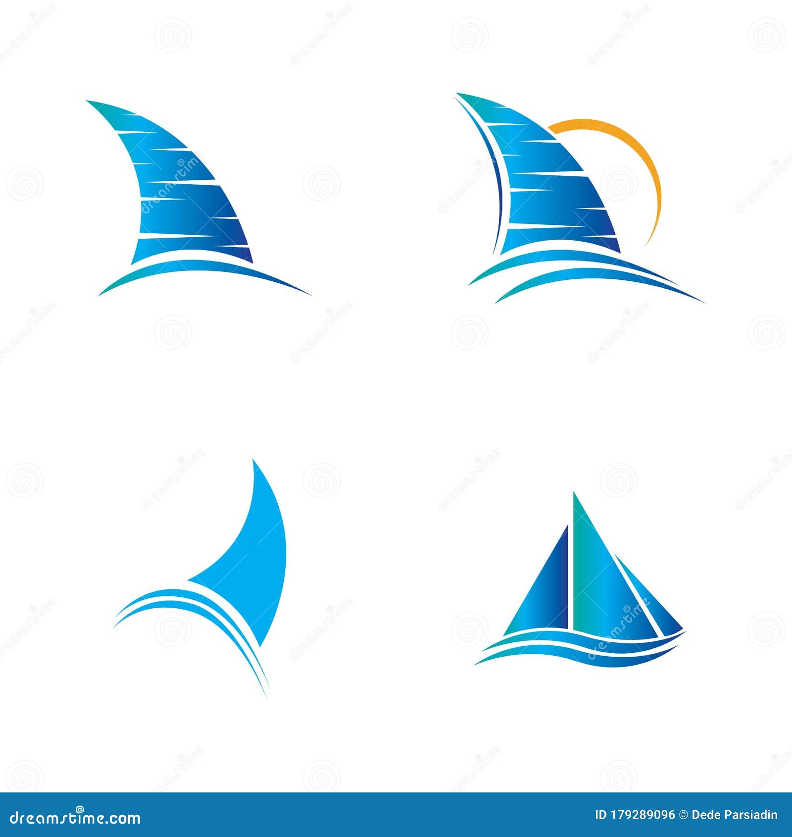 Sailing Logo Vector Icon Concept Illustration Design Template Stock ...