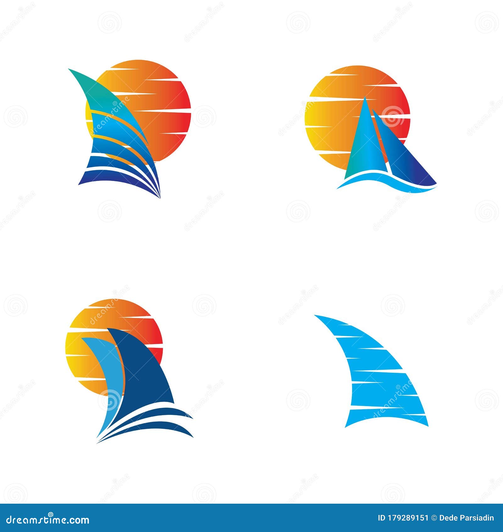 Sailing Logo Vector Icon Concept Illustration Design Template Stock ...
