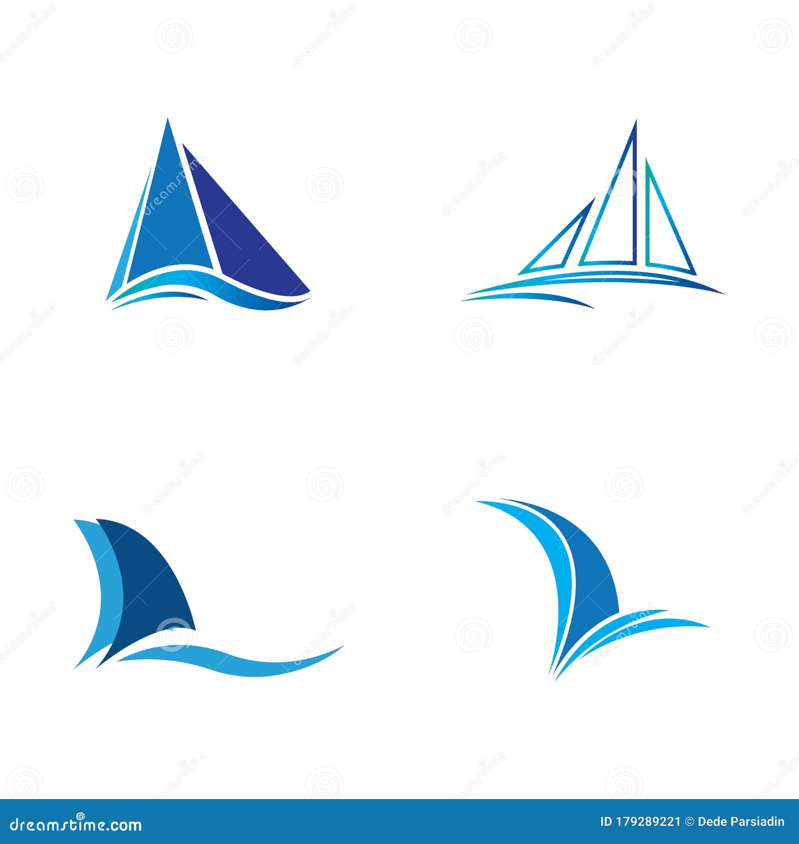 Sailing Logo Vector Icon Concept Illustration Design Template Stock ...