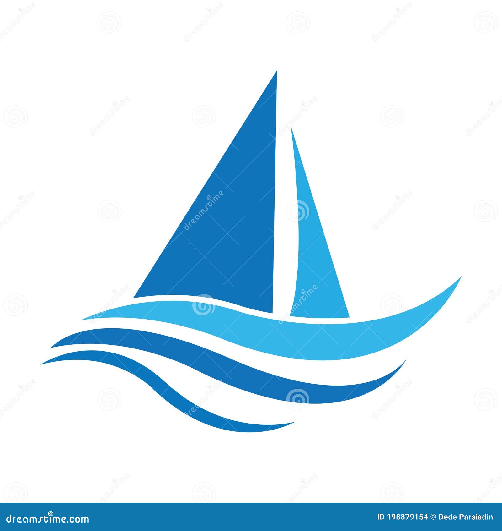 Sailing Logo Vector Icon Concept Illustration Design Template Stock ...
