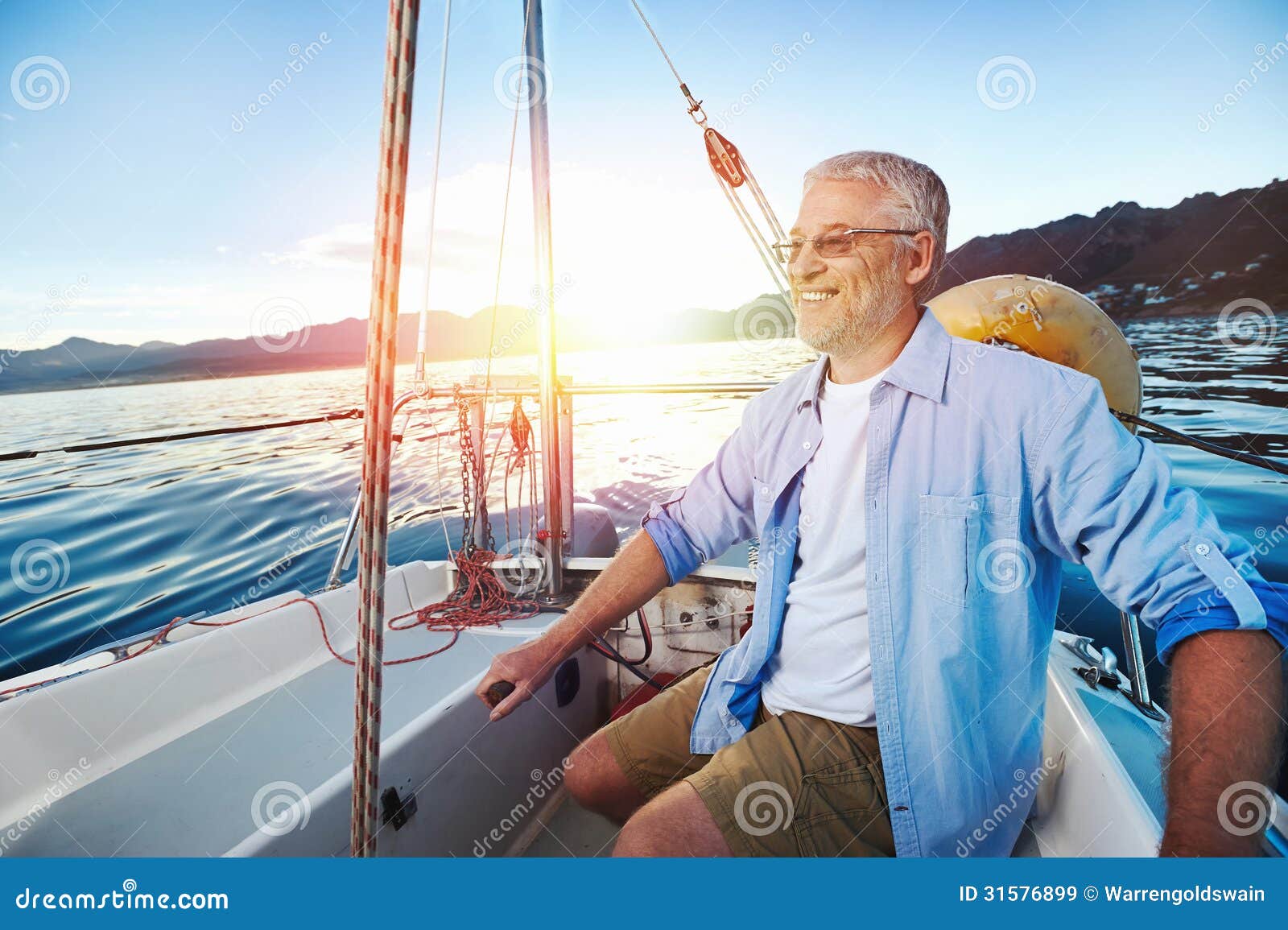 Sailing man portrait stock image. Image of nautical, deck - 31576899