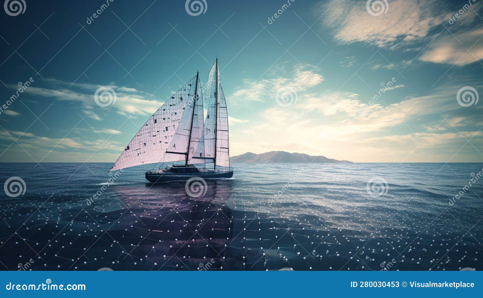 Sailing on the Ocean of Big Data Stock Illustration - Illustration of ...