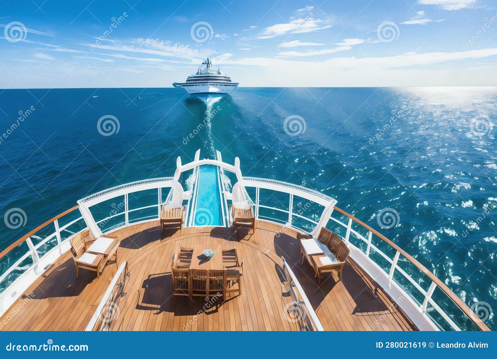 Sailing the Open Seas a Luxurious Cruise Experience.AI Generated Stock ...