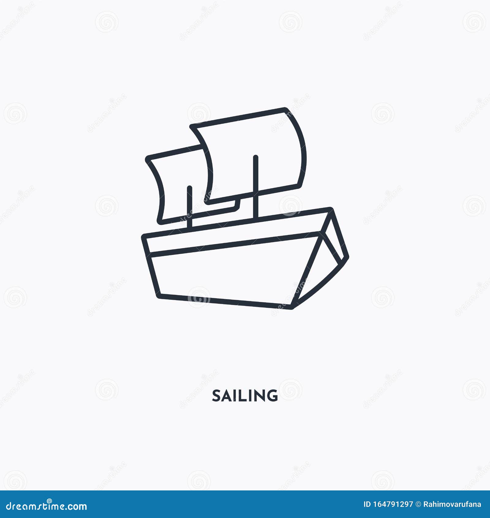 Sailing Outline Icon. Simple Linear Element Illustration. Isolated Line ...