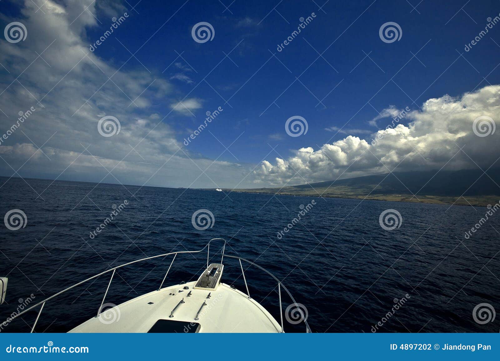 Sailing on the Pacific stock photo. Image of fishing, boat - 4897202