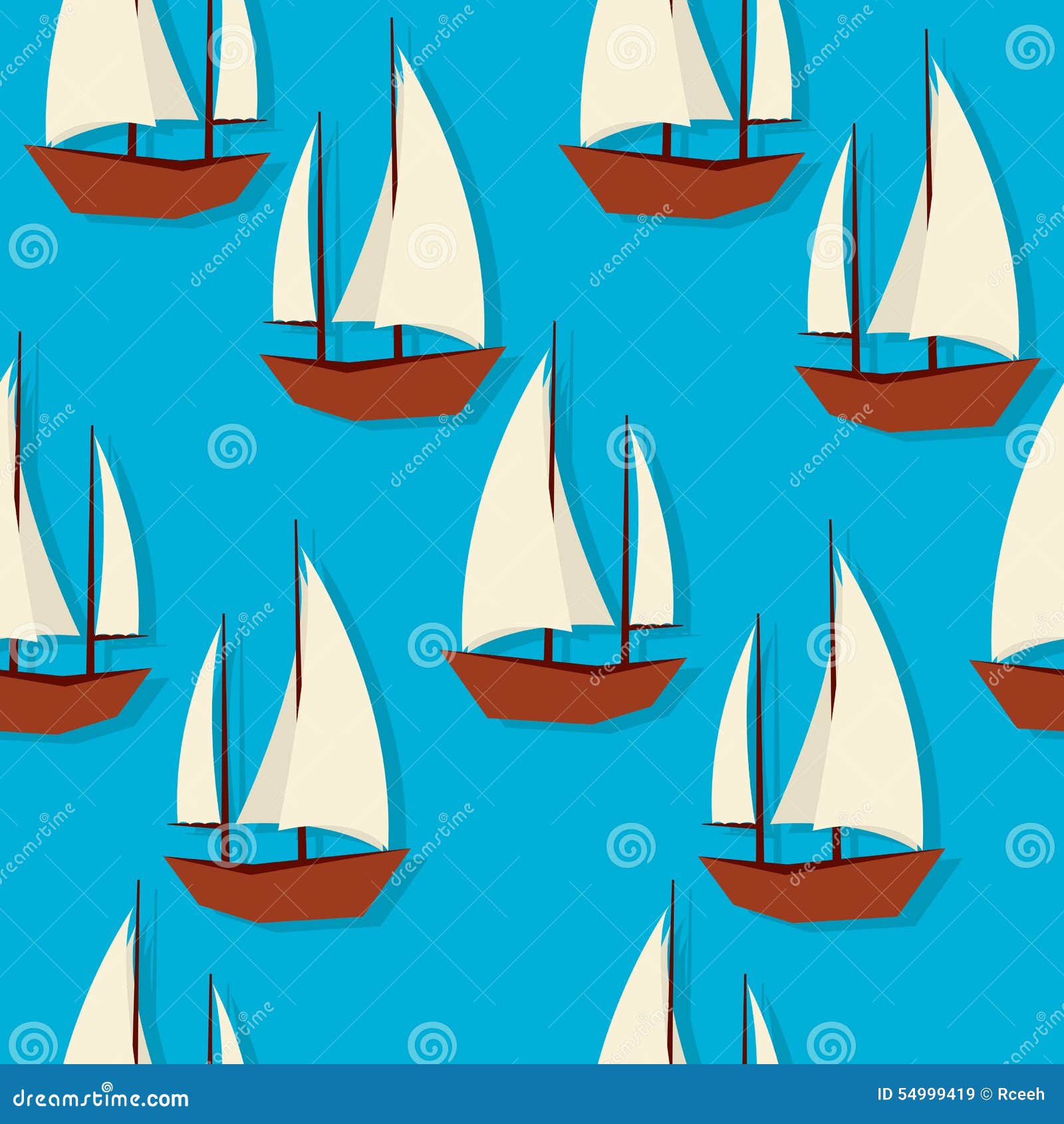 Sailing pattern stock illustration. Illustration of boating - 54999419