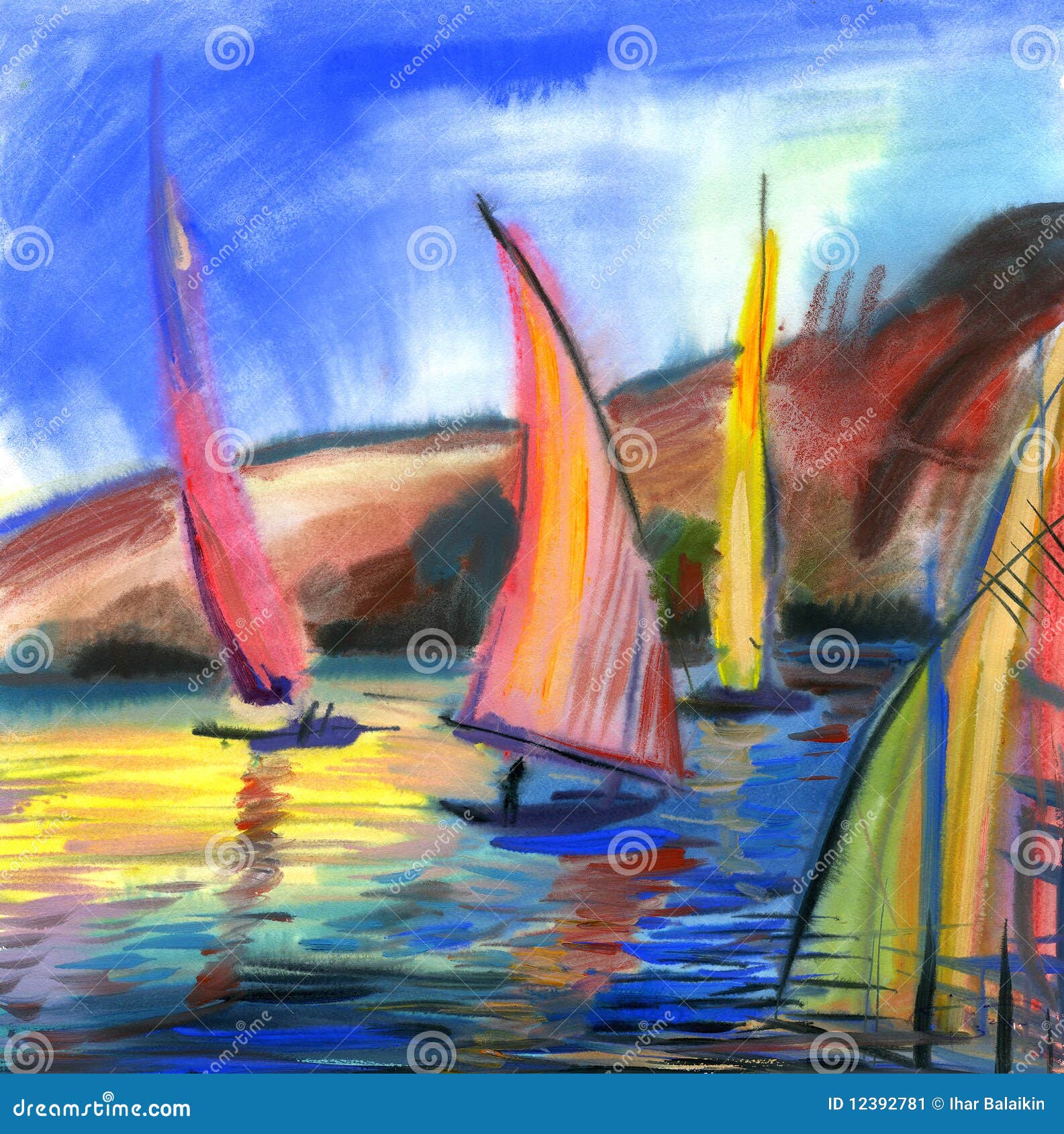 Sailing regatta stock illustration. Illustration of nature - 12392781