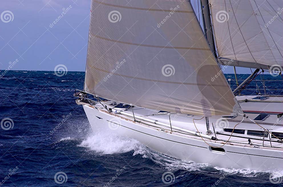 Sailing in regatta stock photo. Image of ocean, tranquil - 855416