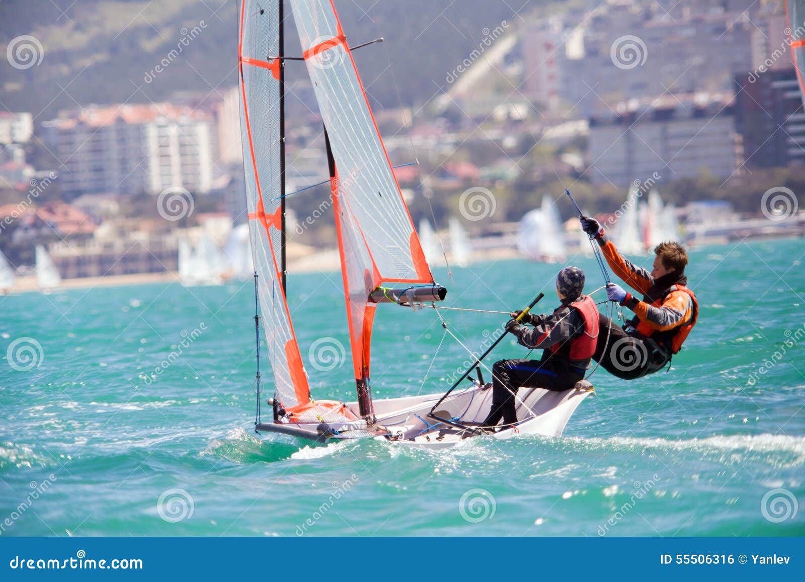 Sailing regatta stock photo. Image of outdoors, horizon - 55506316