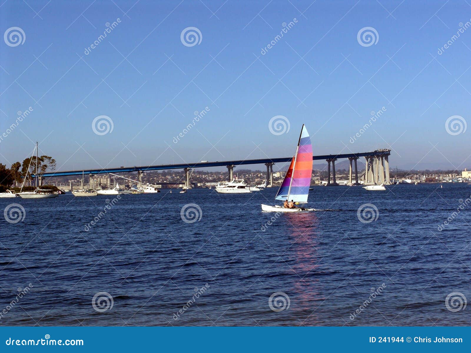 Sailing San Diego stock photo. Image of island, travel - 241944