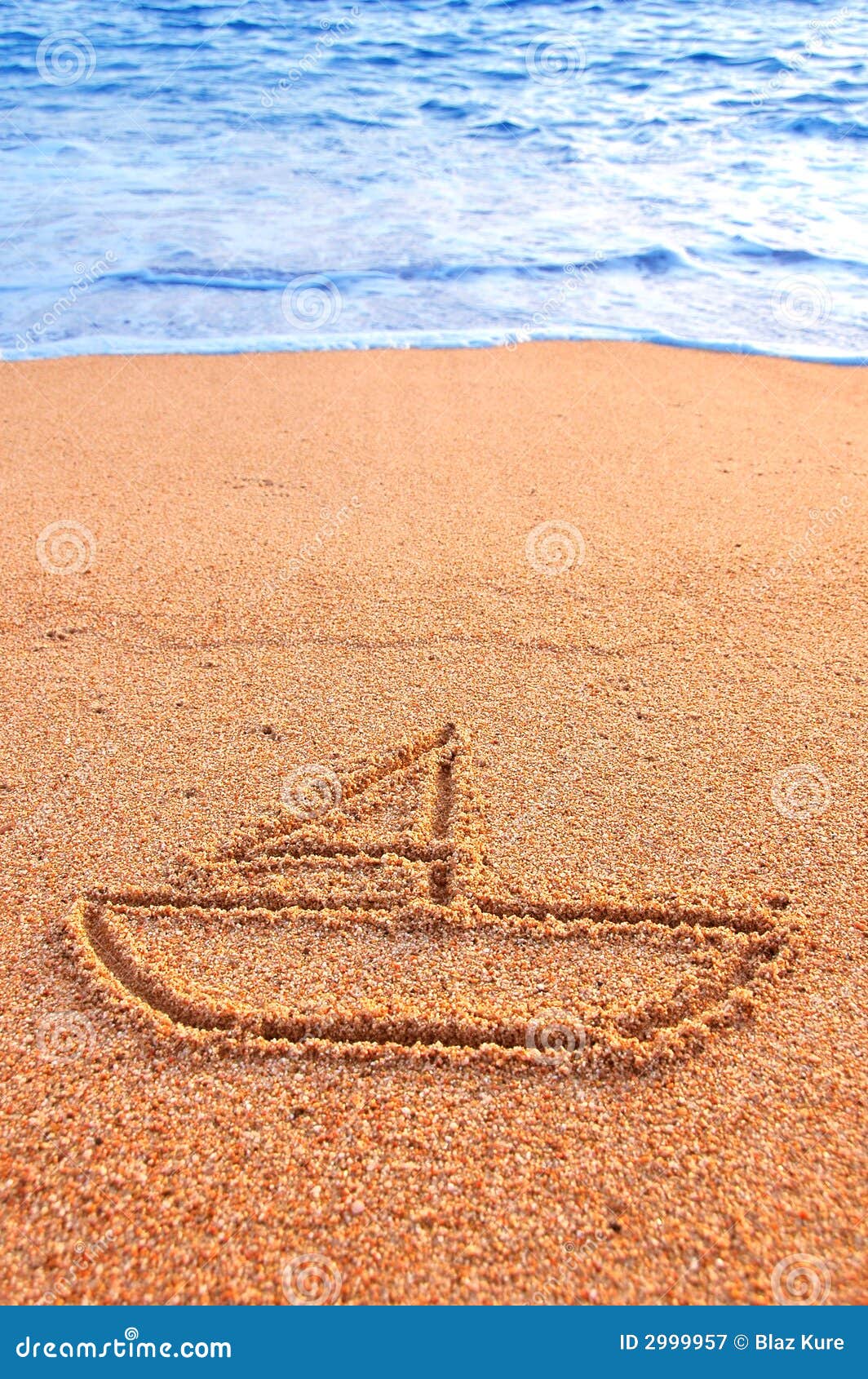Sailing sand sign stock image. Image of beach, trip, ocean - 2999957