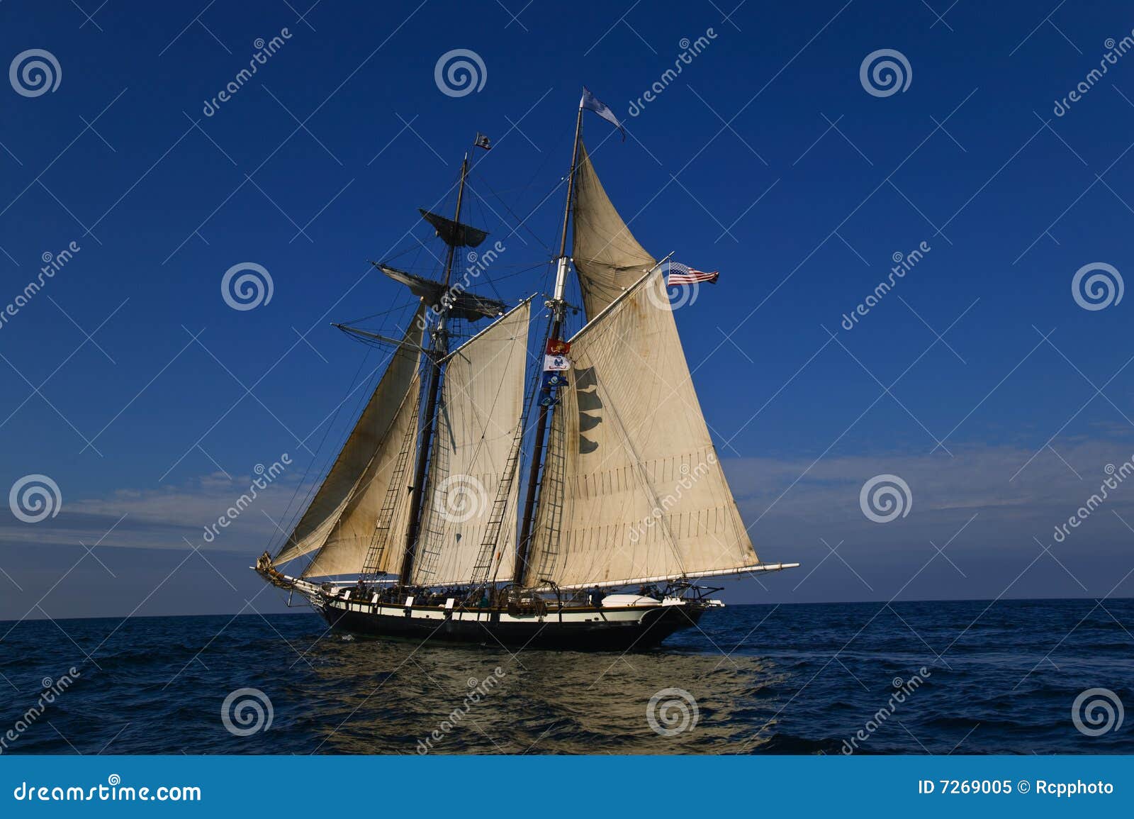 Sailing at Sea Under Full Sail Stock Image - Image of master, commander ...