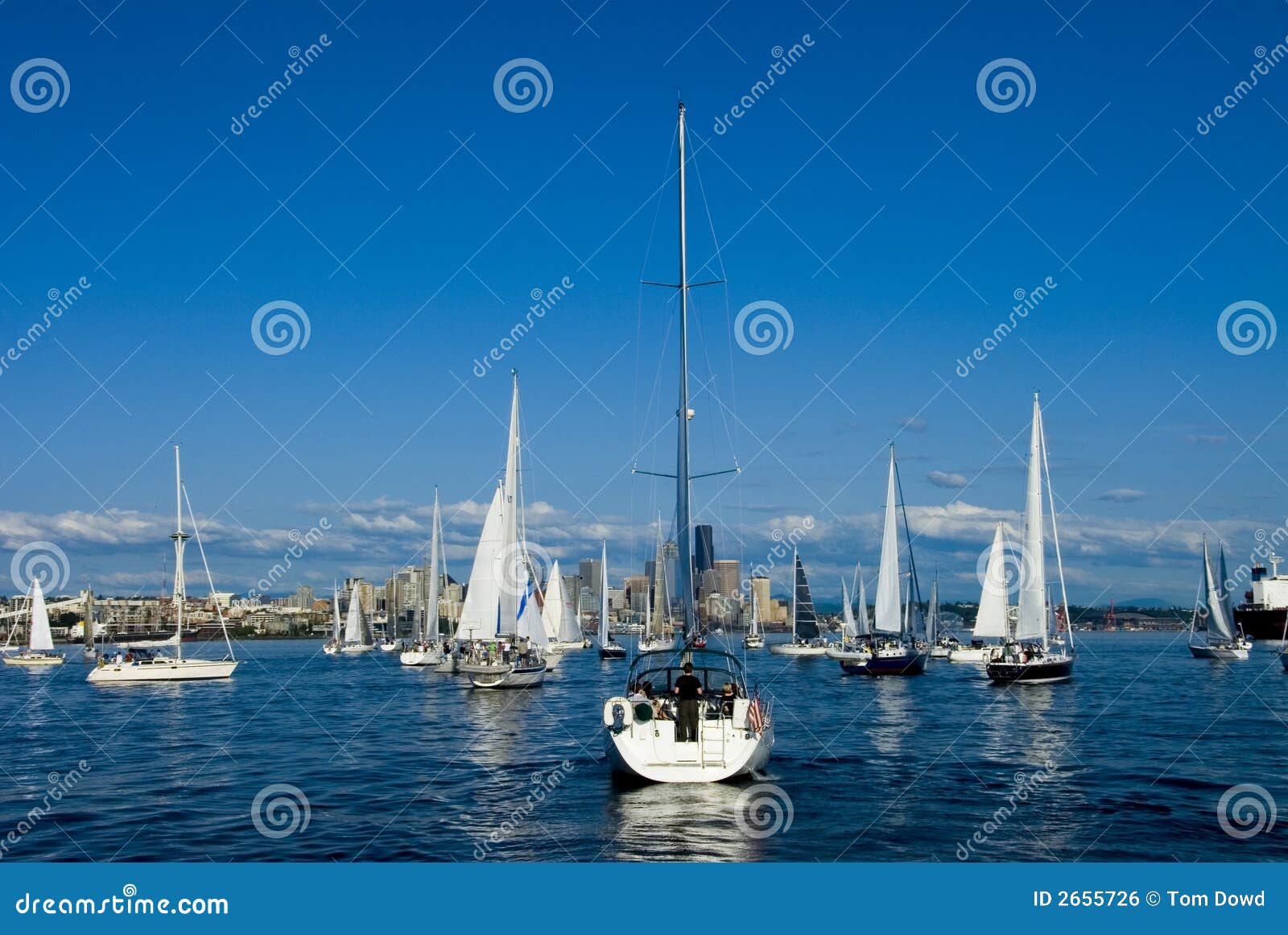 Sailing in Seattle stock photo. Image of elliott, seattle - 2655726