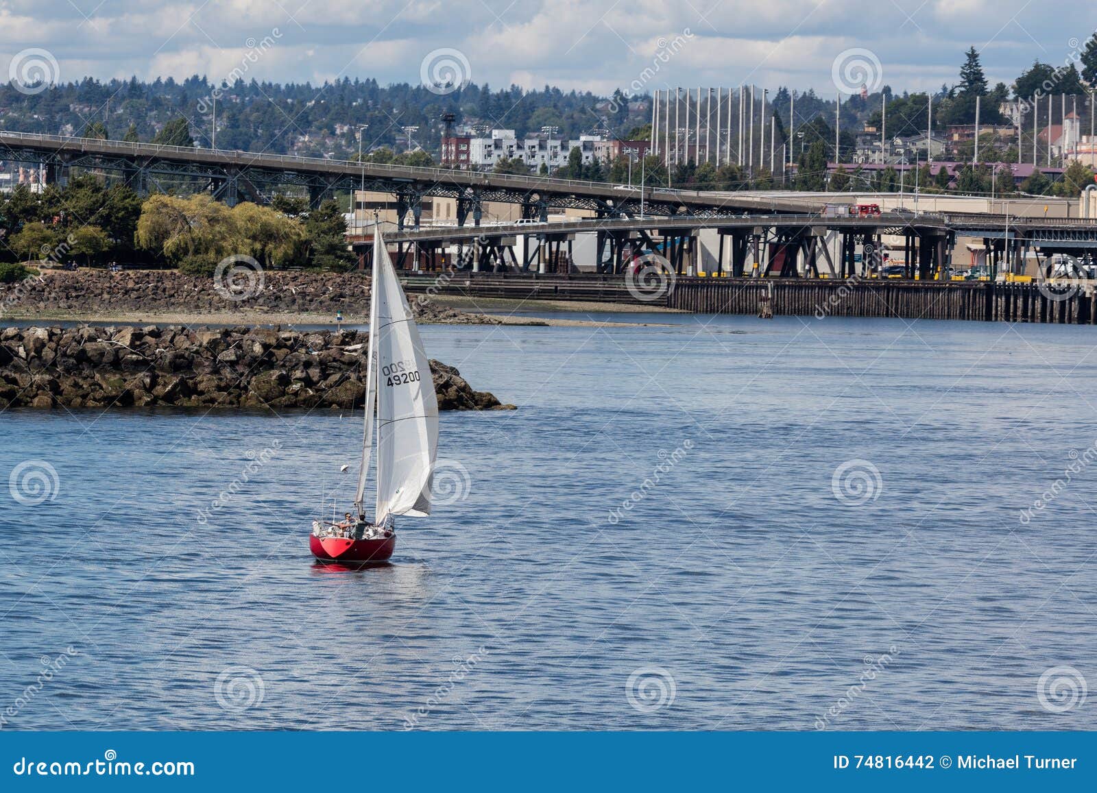 Sailing in Seattle editorial photography. Image of enforcement - 74816442