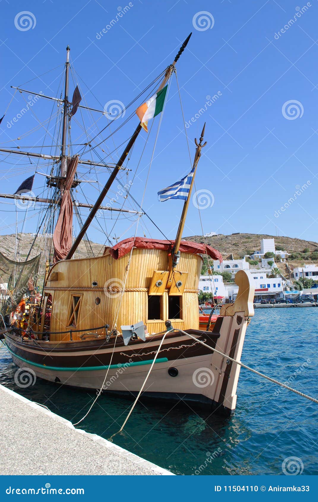 Sailing-ship stock photo. Image of mediterranean, greek - 11504110