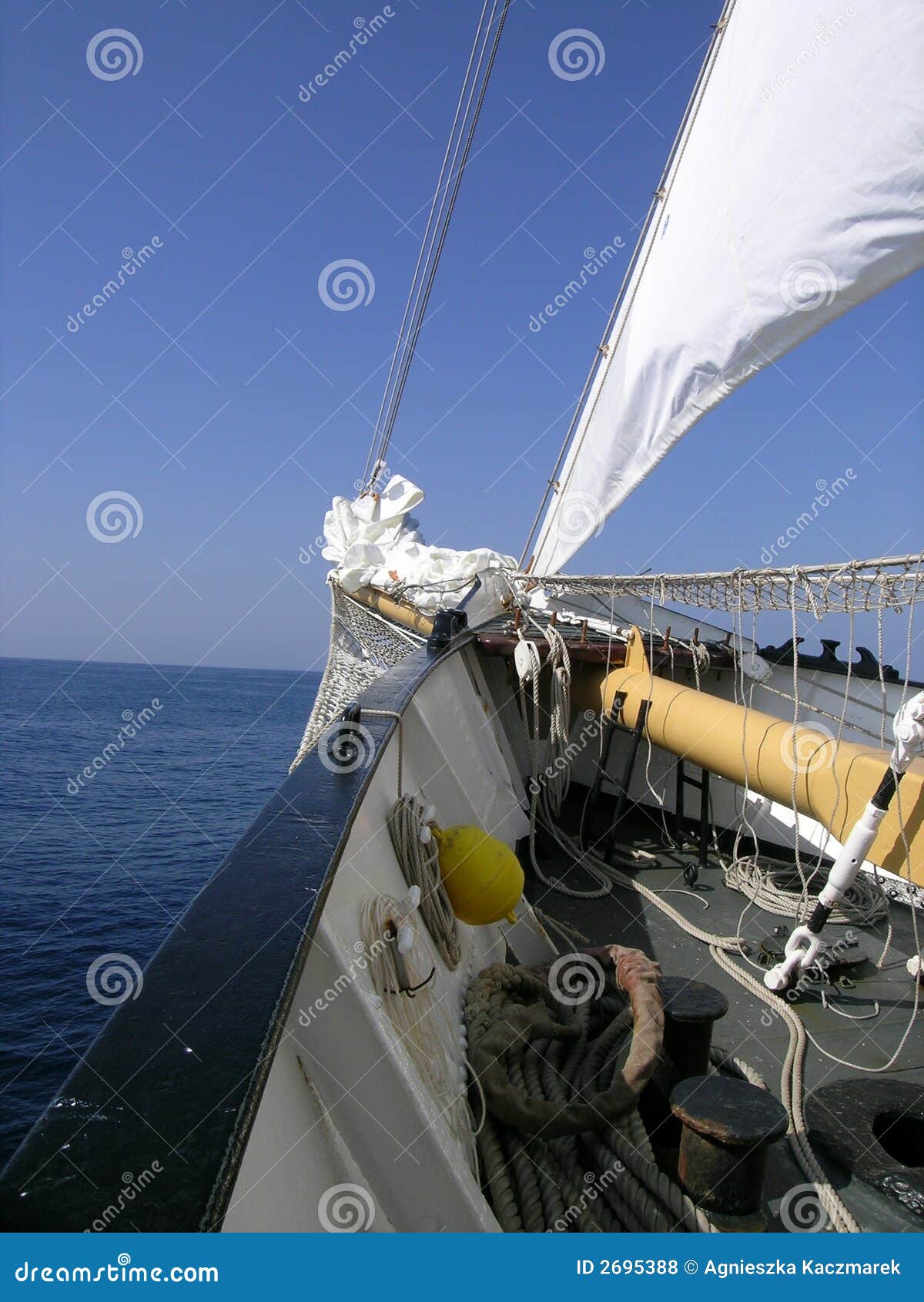 Sailing-ship stock photo. Image of ropes, sailor, ocean - 2695388