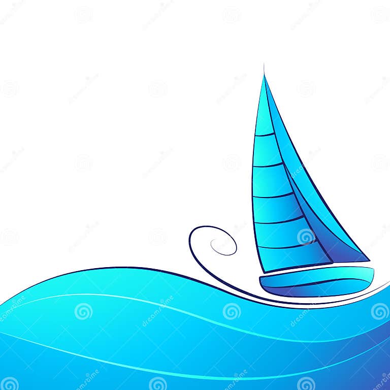 Sailing ship. stock vector. Illustration of blue, nature - 5281850