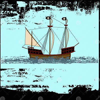 Sailing Ship Background stock vector. Illustration of symbol - 10337846
