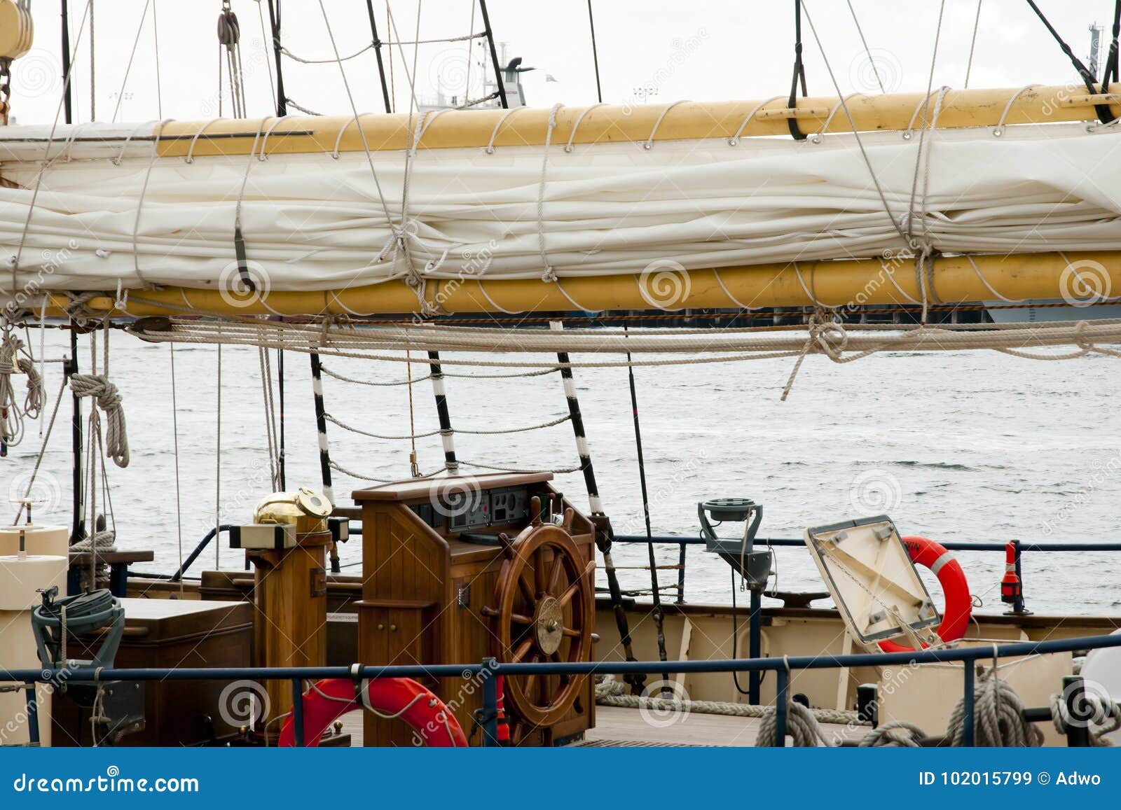 Sailing Ship Deck stock image. Image of rope, sailing - 102015799