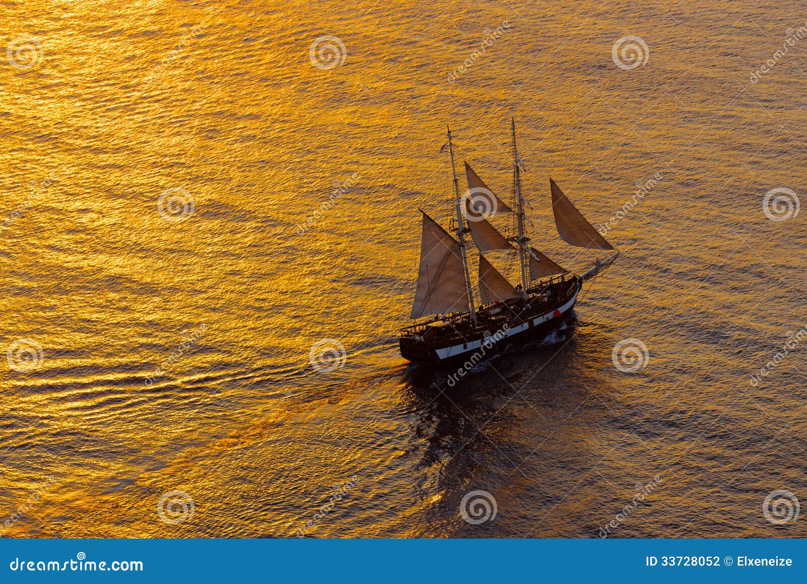 Sailing Ship in the Evening Stock Photo - Image of people, atmosphere ...