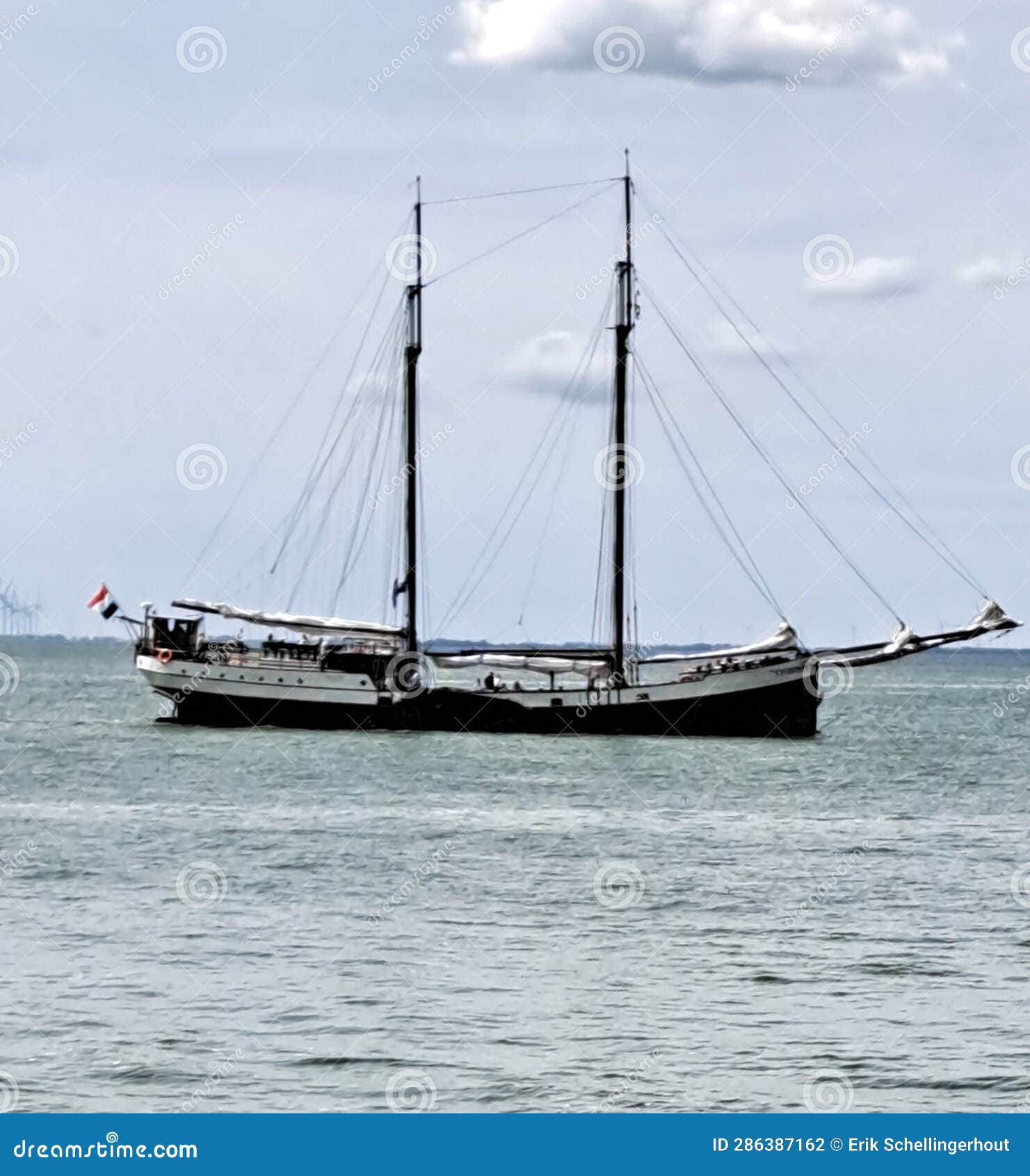 A Sailing Ship is Floating on the Water Stock Photo - Image of clear ...