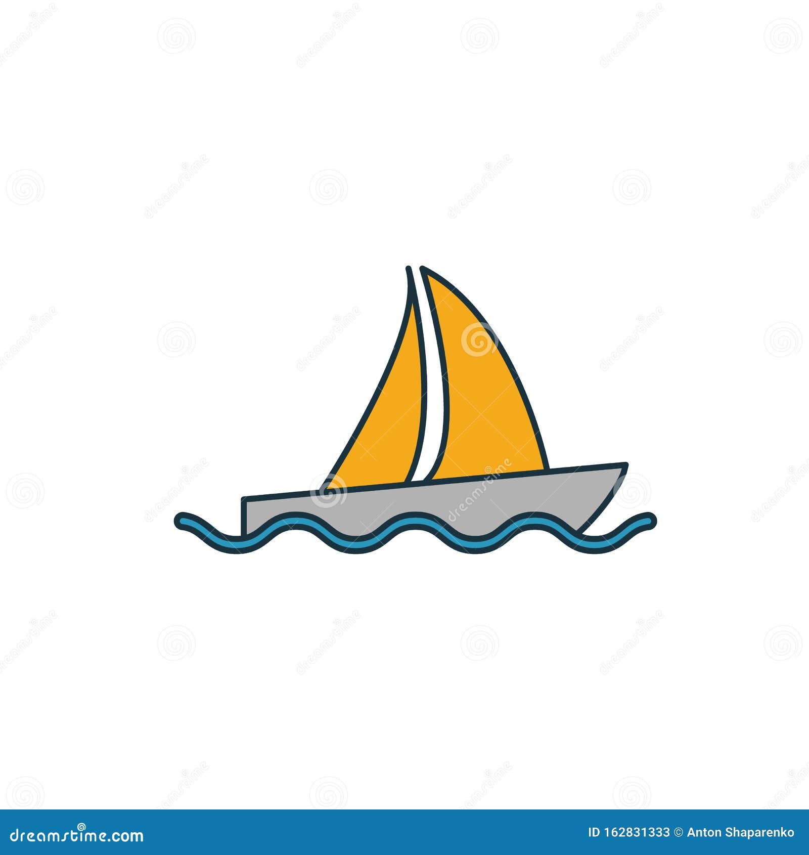 Sailing Ship Icon. Simple Element from Transport Icons Collection Stock ...