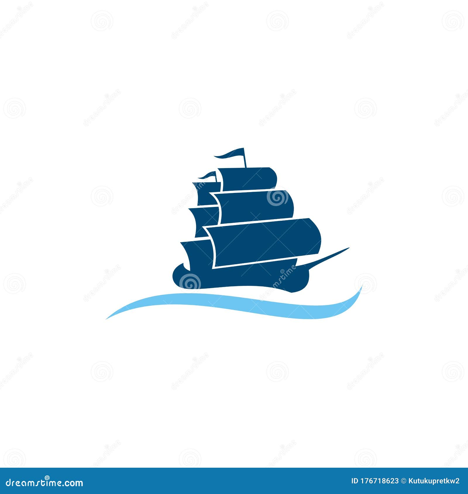Sailing Ship Logo Template Illustration Design. Vector EPS 10 Stock ...