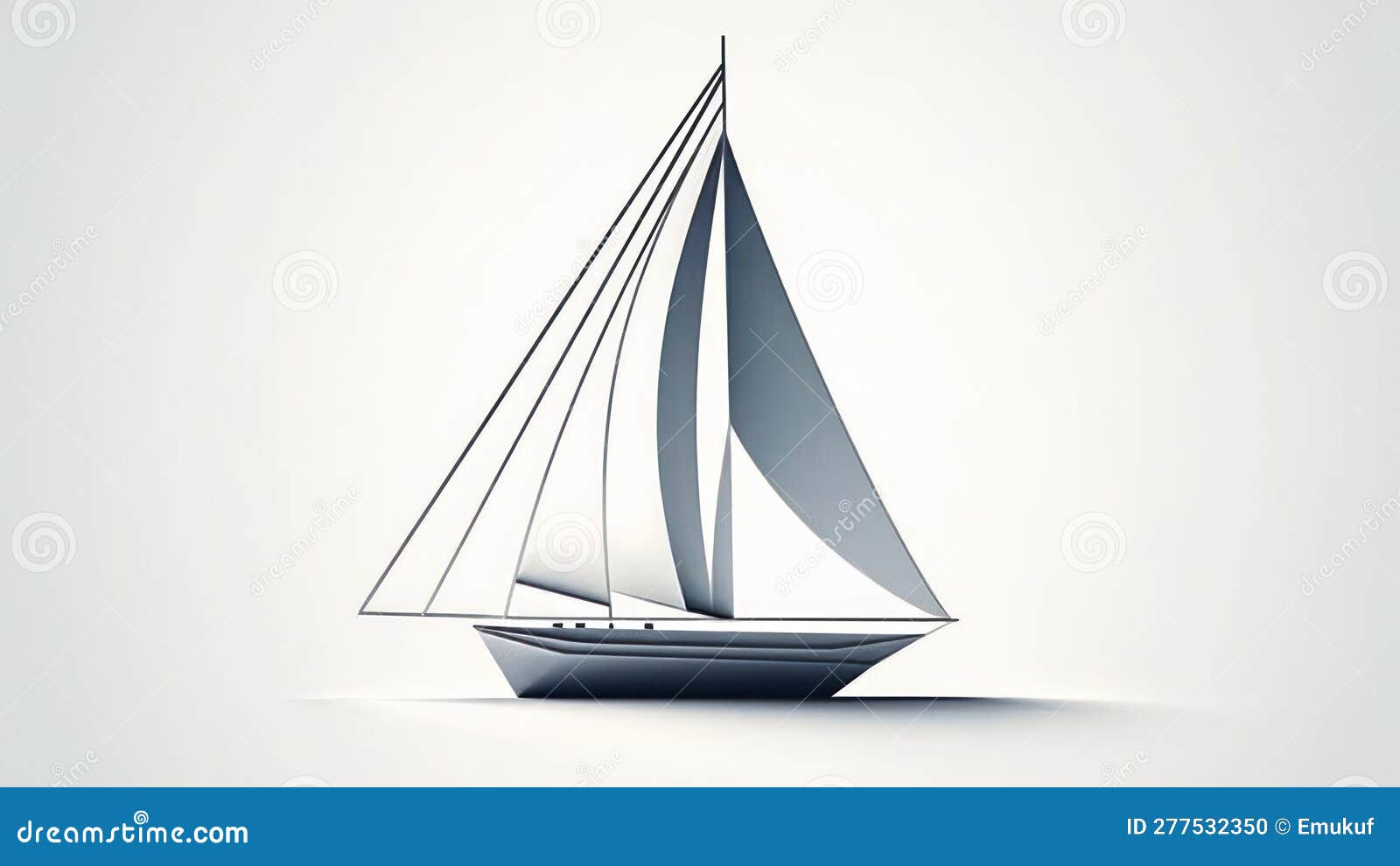 Sailing Ship Minimalist Logo Generative Ai Stock Illustration ...