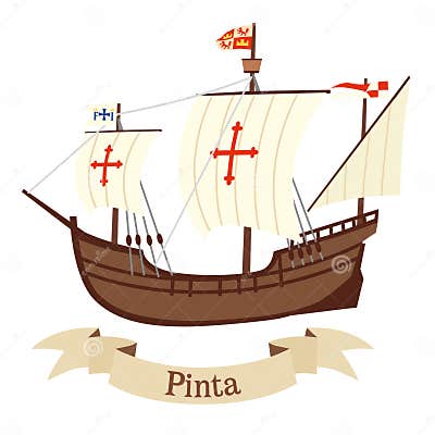 Sailing Ship Pinta. Participant of the Campaign of Christopher Columbus ...