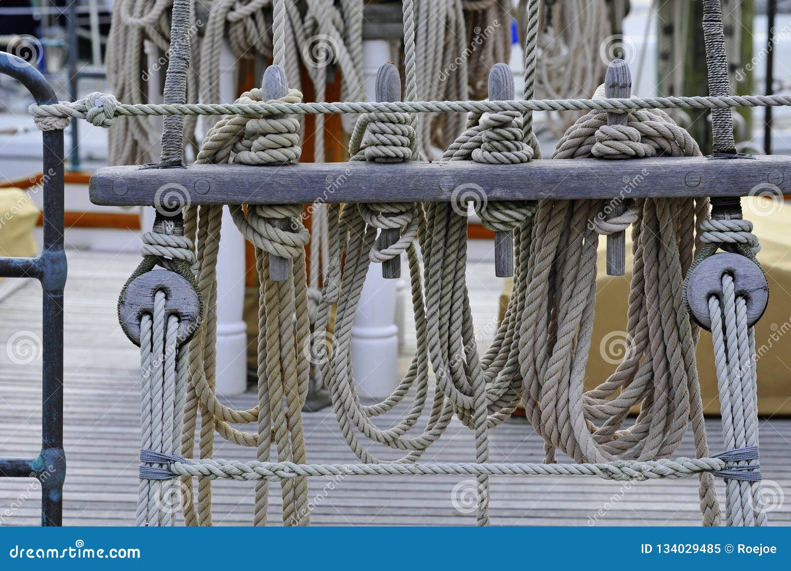 Sailing ship rigging stock image. Image of fastened - 134029485