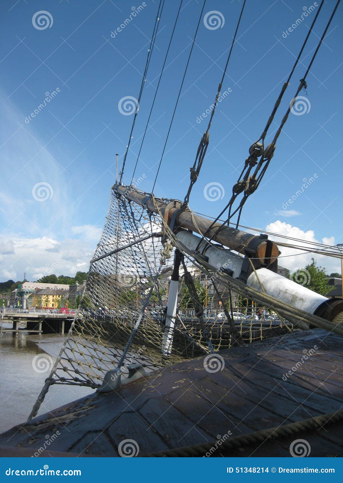 Sailing Ship Rigging 3 stock photo. Image of knots, boat - 51348214