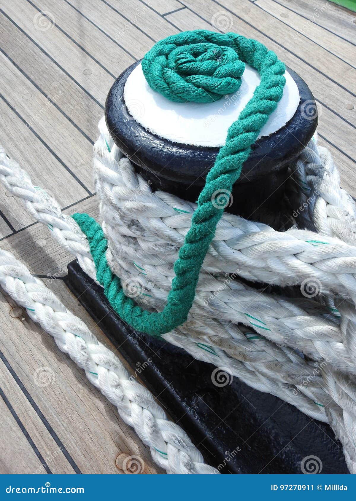 Sailing ship rope on desk stock image. Image of ship - 97270911