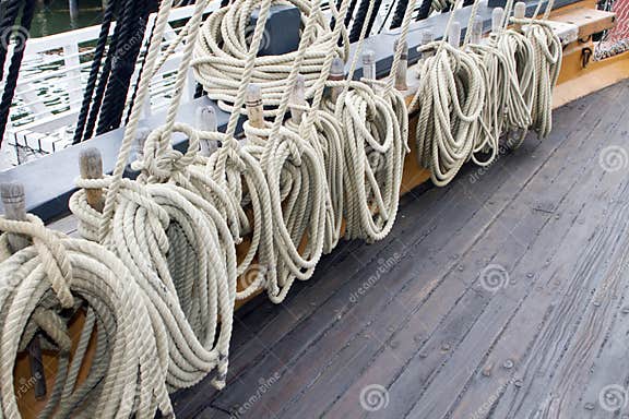 Sailing Ship Rope Lines stock image. Image of float, holiday - 14668349