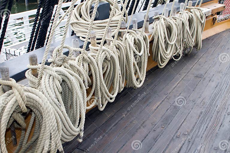Sailing Ship Rope Lines stock image. Image of float, holiday - 14668349