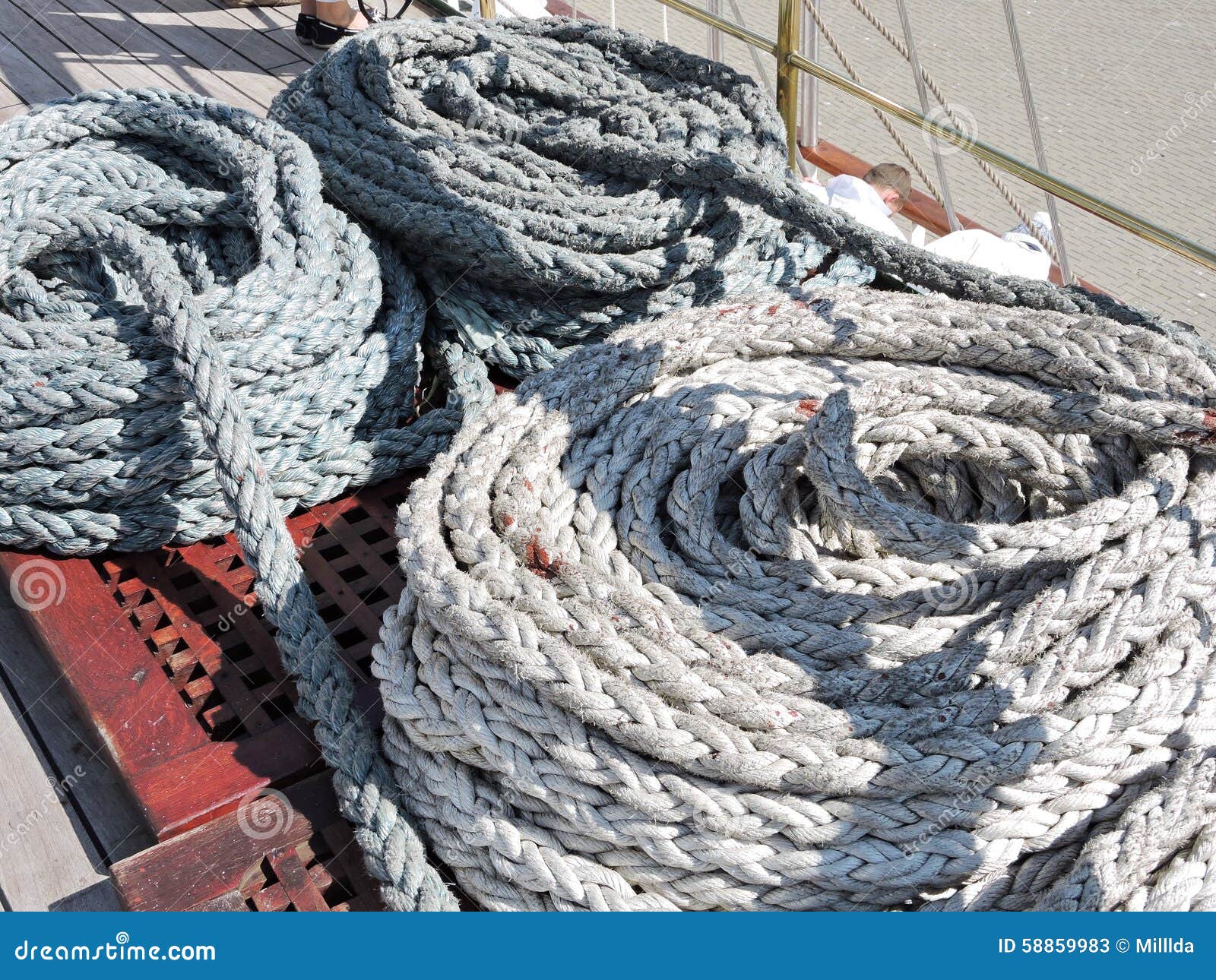 Sailing ship rope stock image. Image of detail, white - 58859983