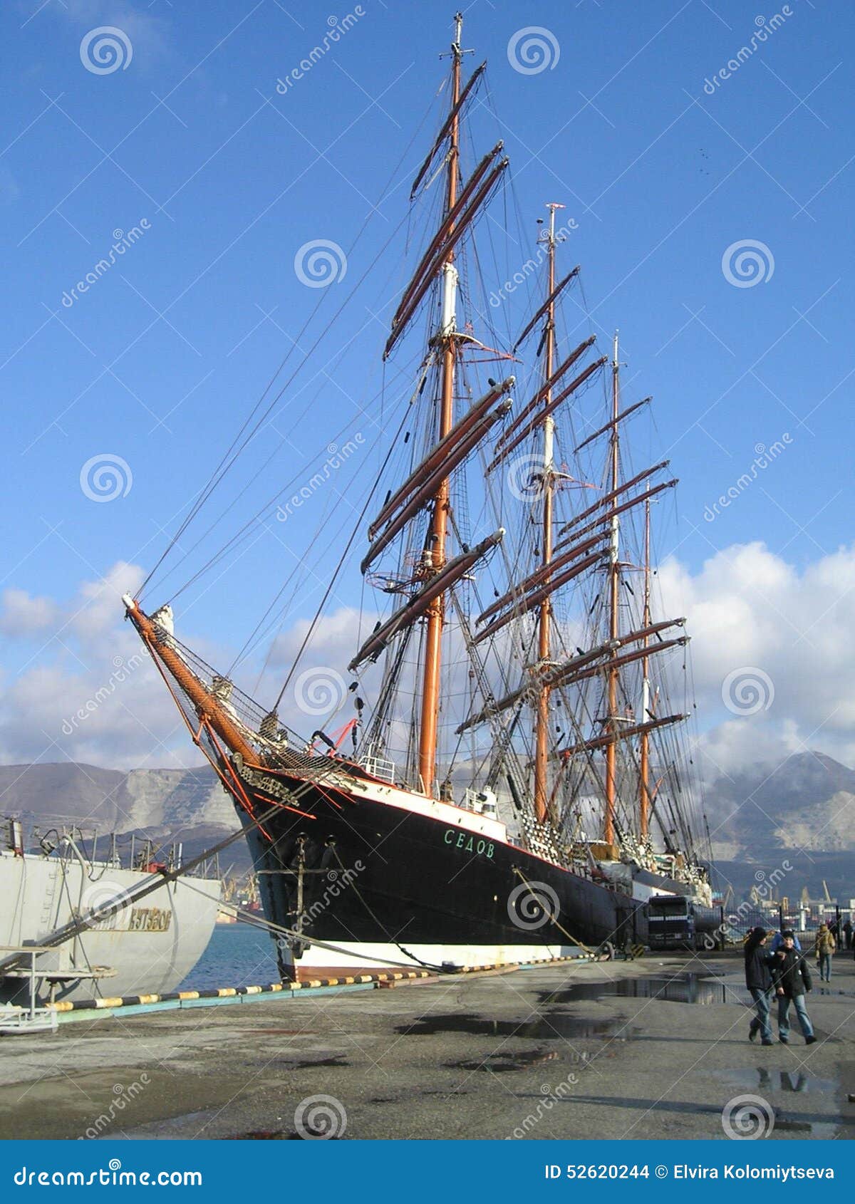Sailing Ship Sedov in the Novorossiysk Editorial Stock Image - Image of ...