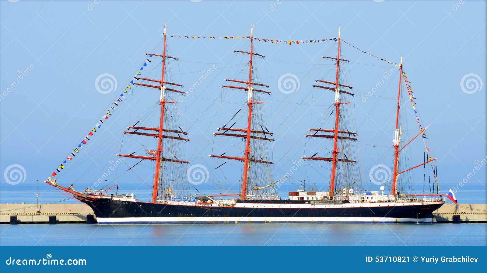 Sailing Ship Sedov in Sochi Harbor Editorial Photo - Image of dock ...