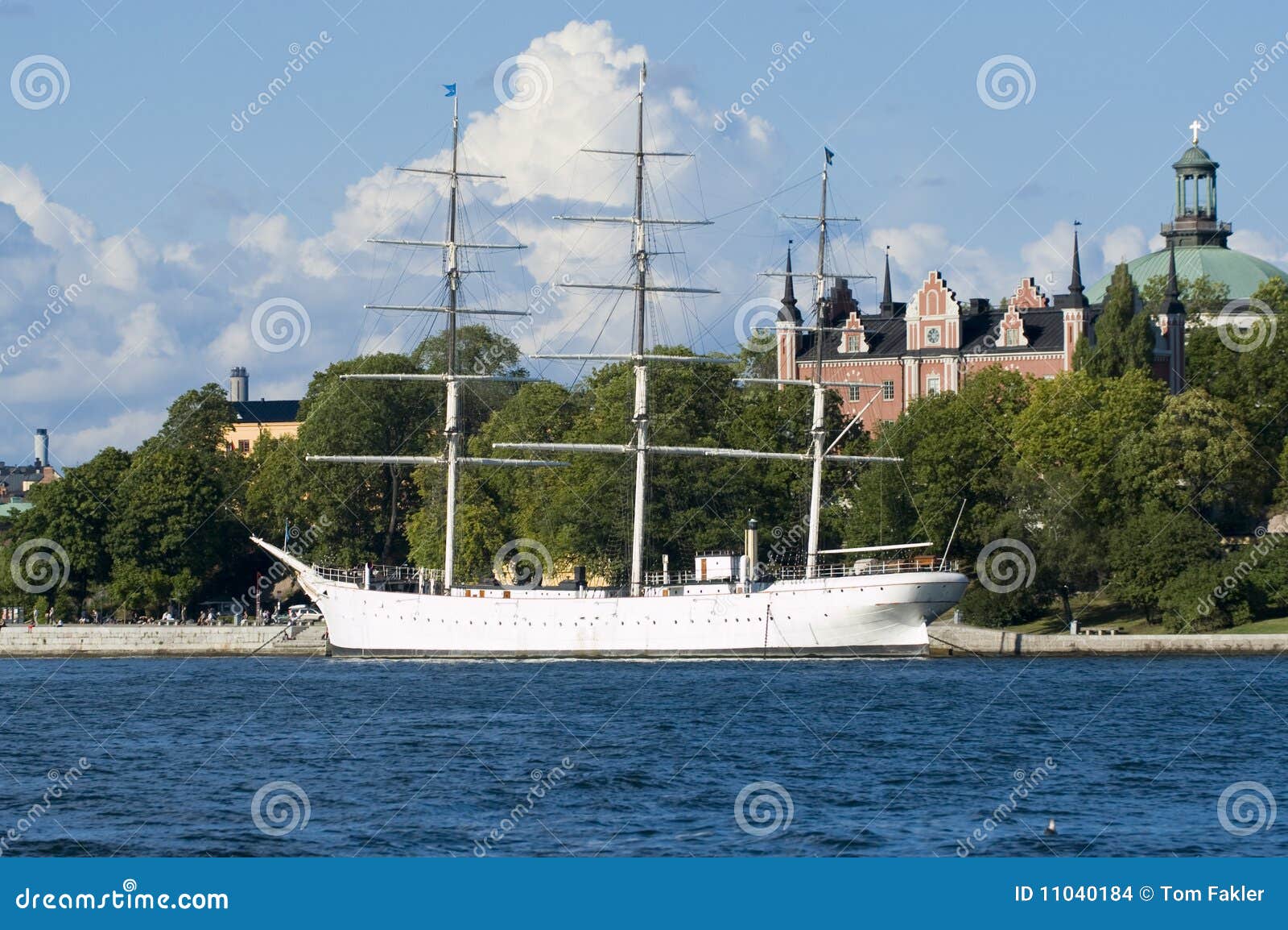 Sailing ship in Sweden stock photo. Image of lines, beams - 11040184