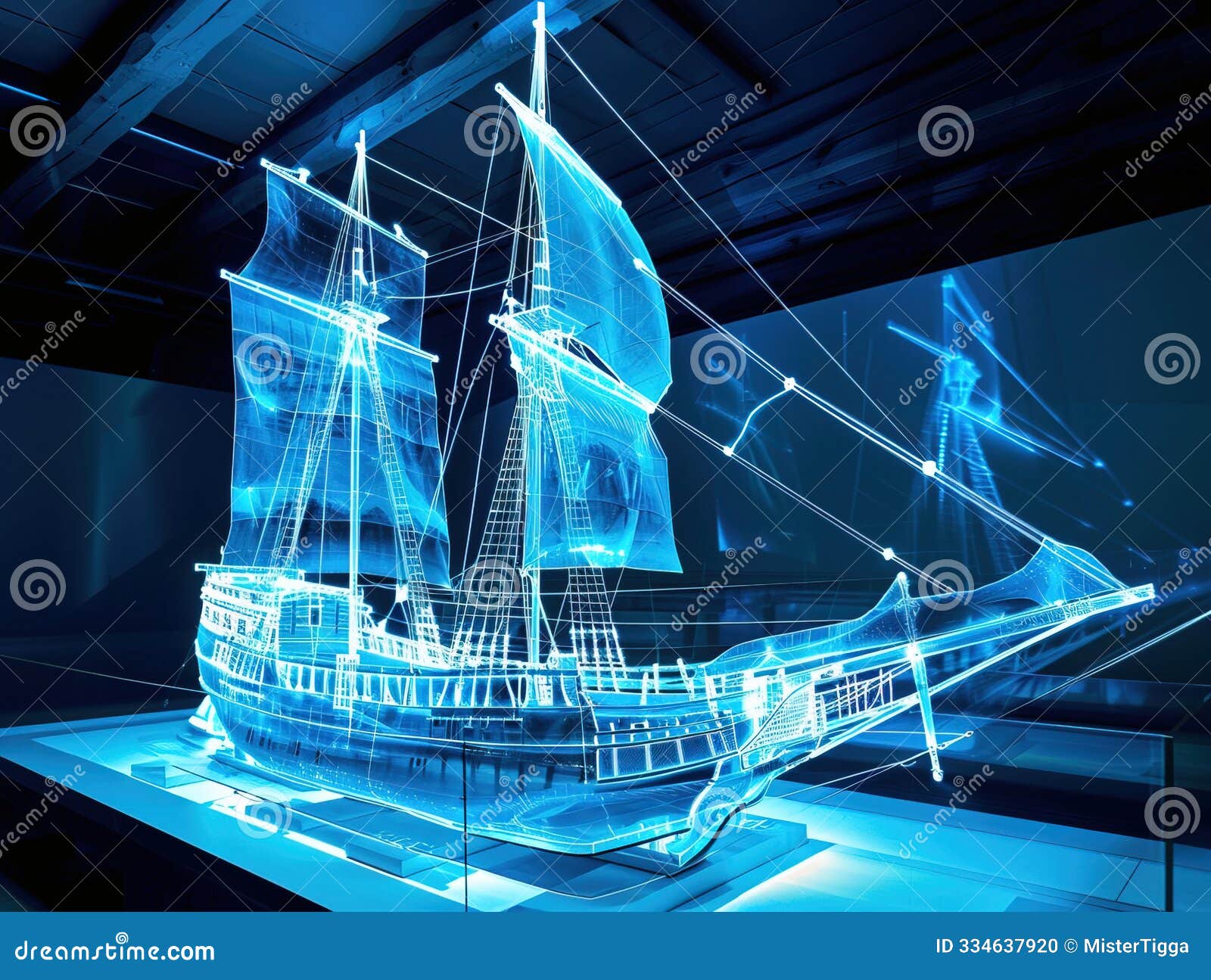 Sailing Ship Visualization with Augmented Reality Transparent Funicular ...