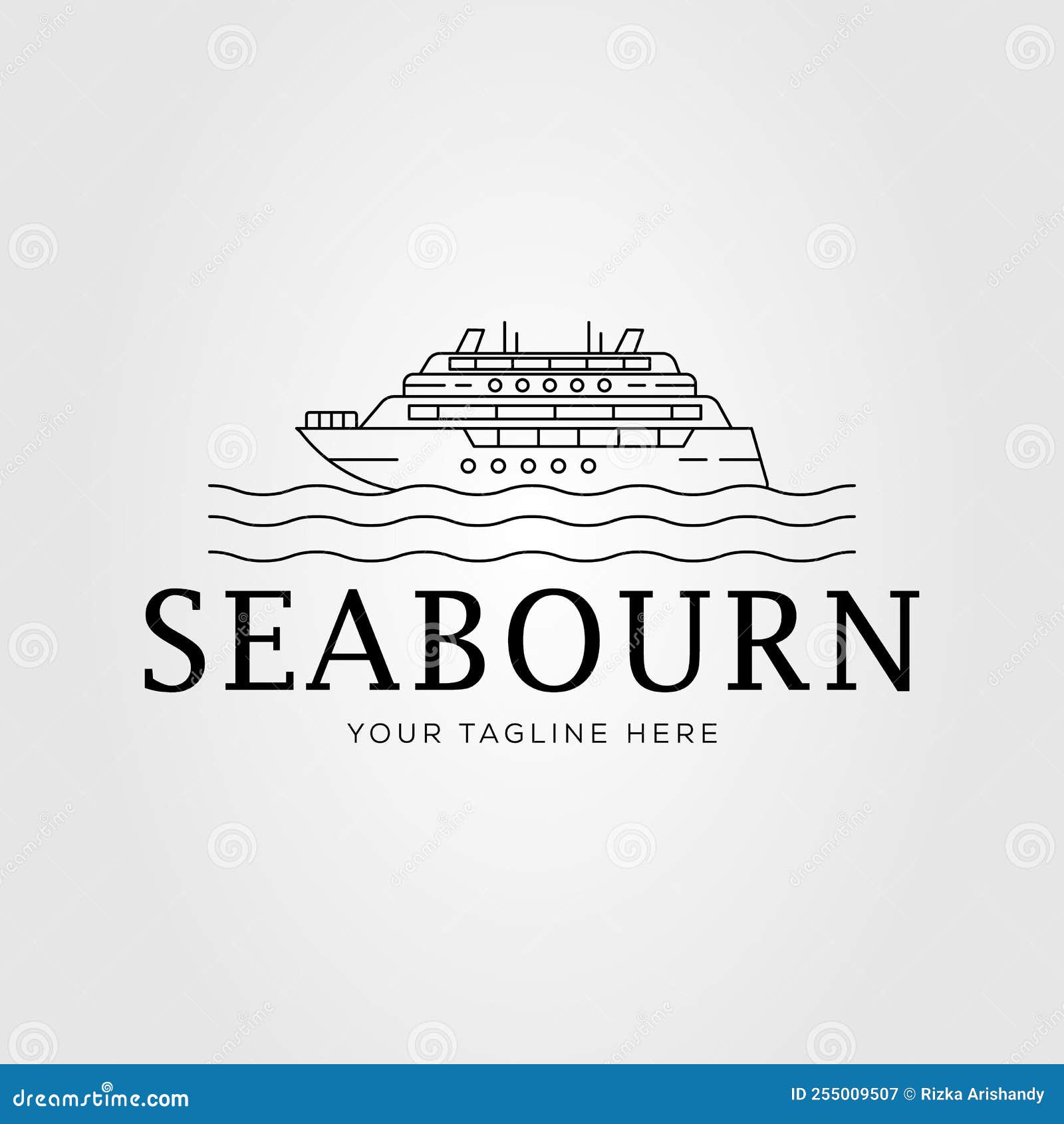 Sailing Ship or Yacht or Vessel Logo Vector Illustration Design Stock ...