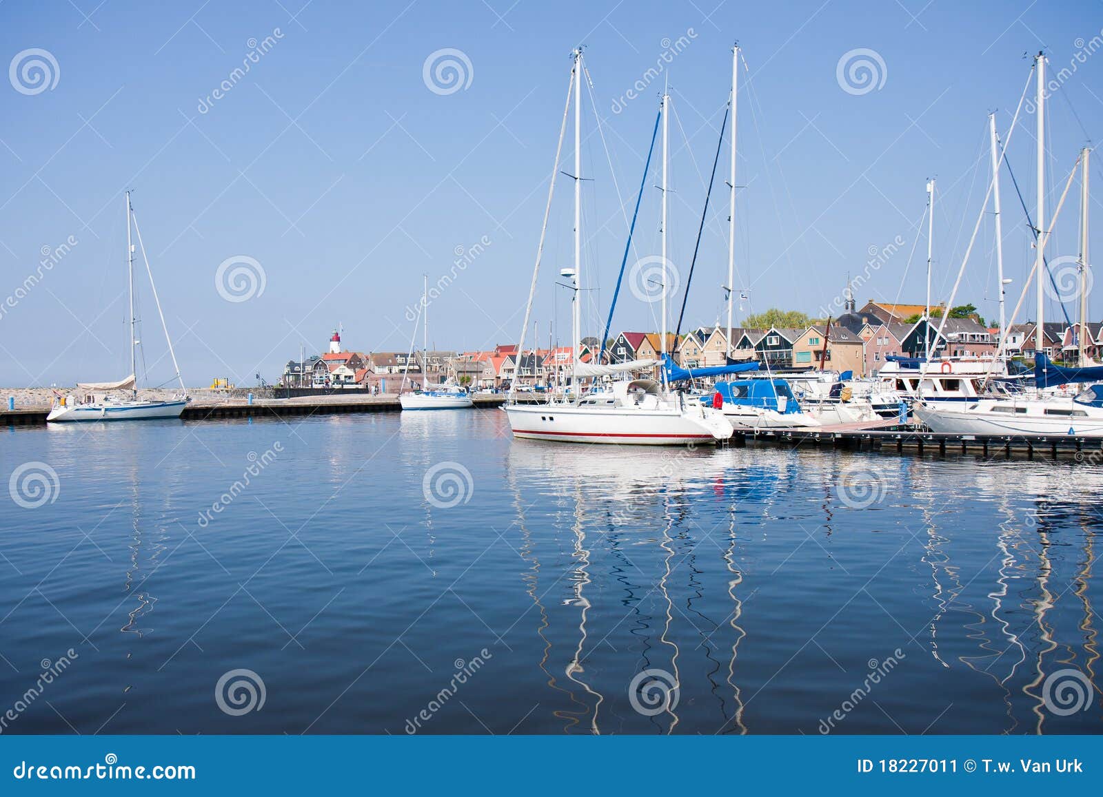 Sailing Ships in Dutch Harbor Stock Image - Image of mirror, holland ...