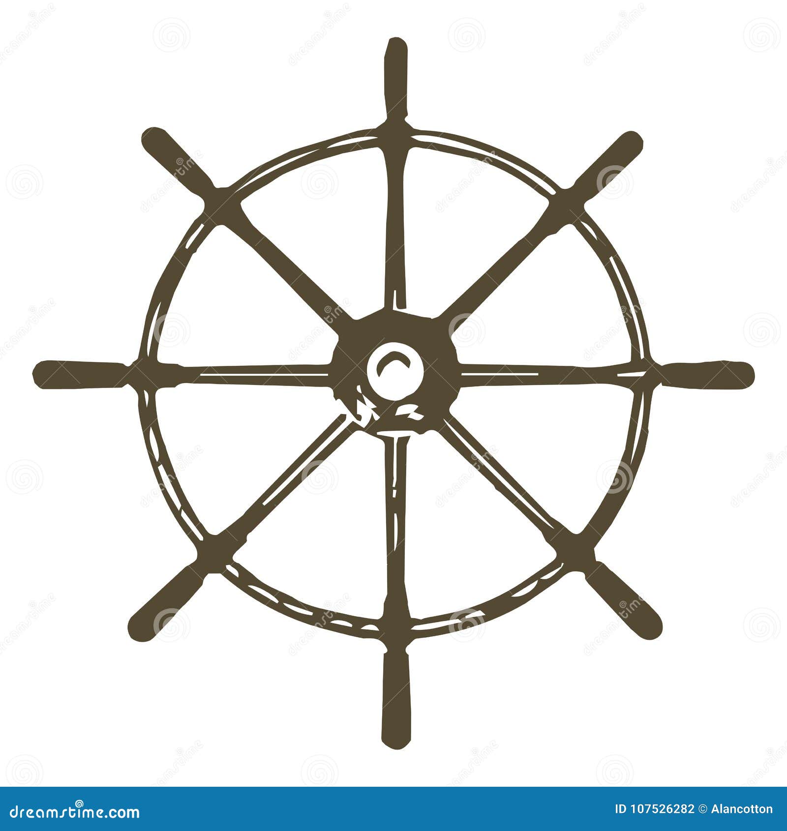 Sailing Ships Wheel stock illustration. Illustration of navigate ...